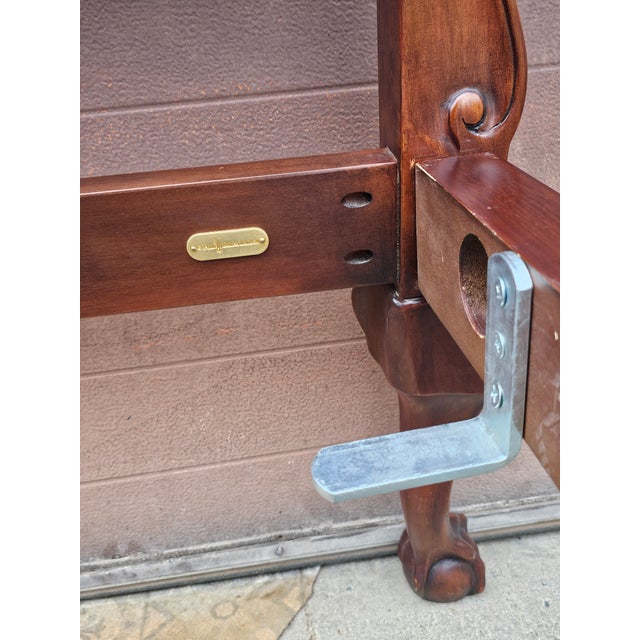 Ralph Lauren Renaissance Revival Style Carved Mahogany Queen Bed | Chairish