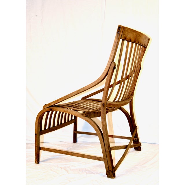 Mid 20th Century Steam Bent Wood Lounge Chair | Chairish