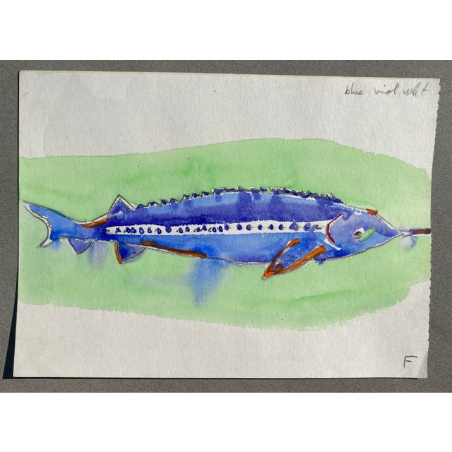 1980s Frank Wallace Fish Watercolor | Chairish