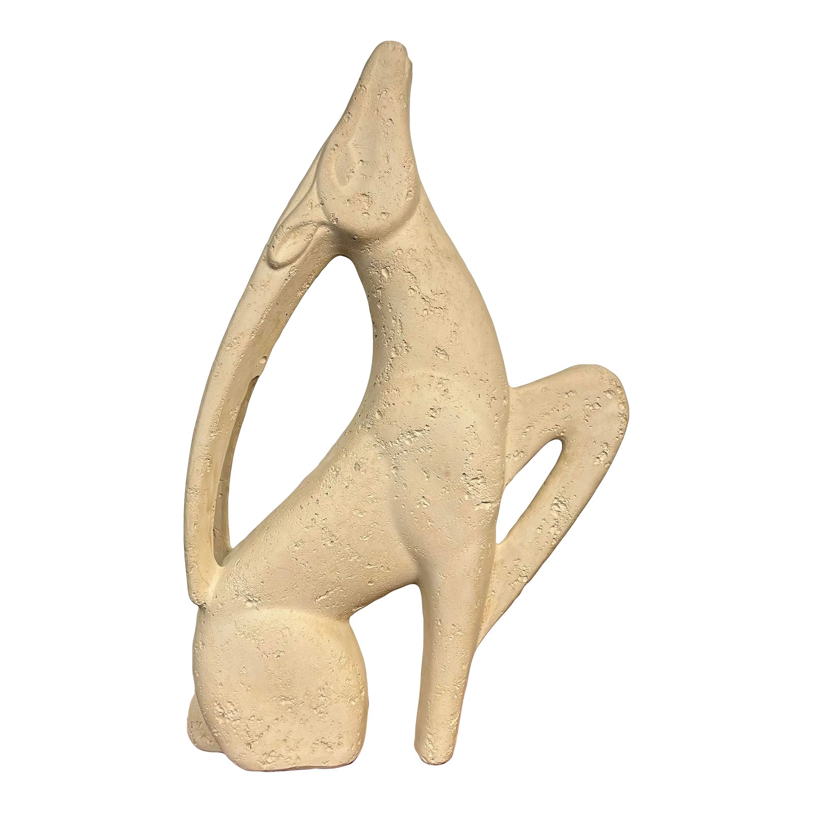 Jaru 31” Ceramic Sculpture Figure Gazelle Animal | Chairish