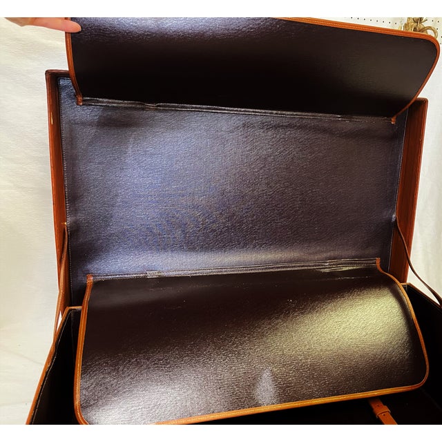 Antique Leather Motoring Travel Trunk Circa 1900's | Chairish
