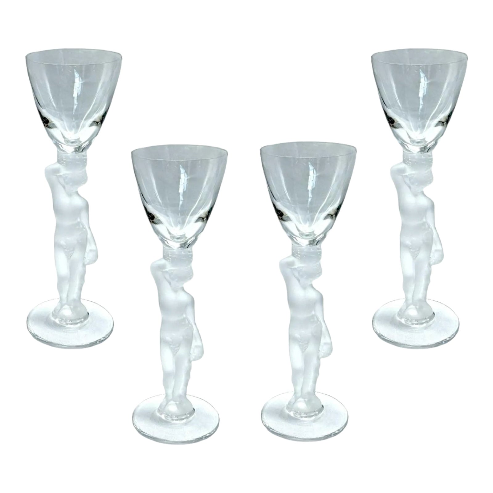 Vintage French Bayel Crystal Bacchus Cordial/Liqueur/Aperitif Glasses ...