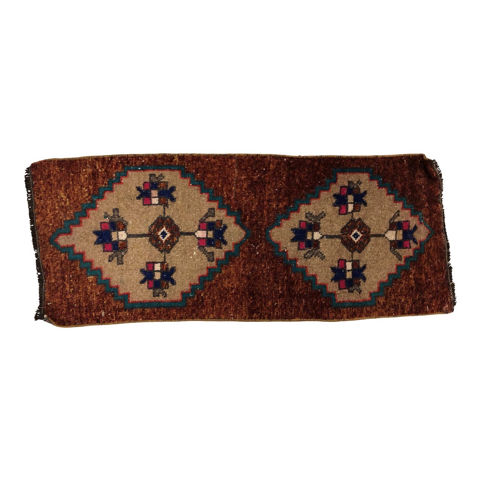 1960s Vintage Faded Turkish Small Rug - 1′5″ × 3′6″ | Chairish
