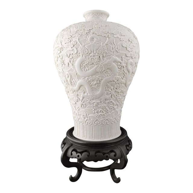 Chinese Porcelain Dragon Meiping | Chairish