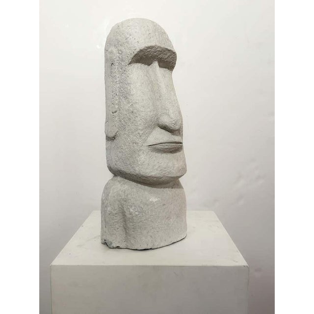 Plaster Head Primitive Sculpture in the Style of Easter Island Moai ...