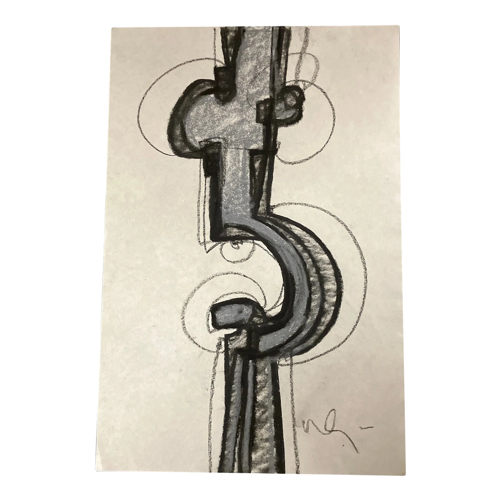 Contemporary Original Wayne Cunningham Abstract Pastel Drawing Signed ...