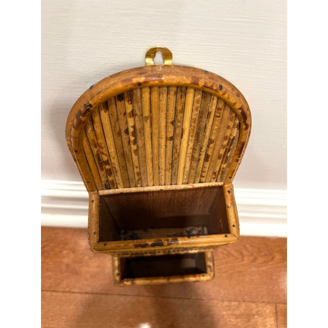 Bamboo Rattan Letter Holder | Chairish