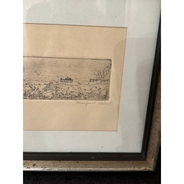 Late 20th Century Framed Artist Signed Abstract Landscape Etching ...