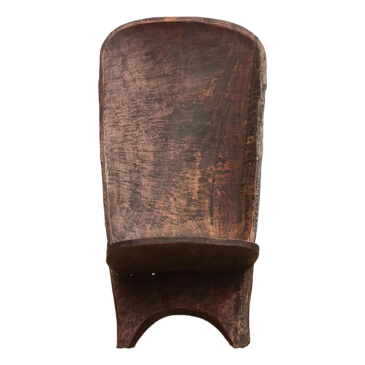 Forest Brown African Senufo Folding Chair | Chairish