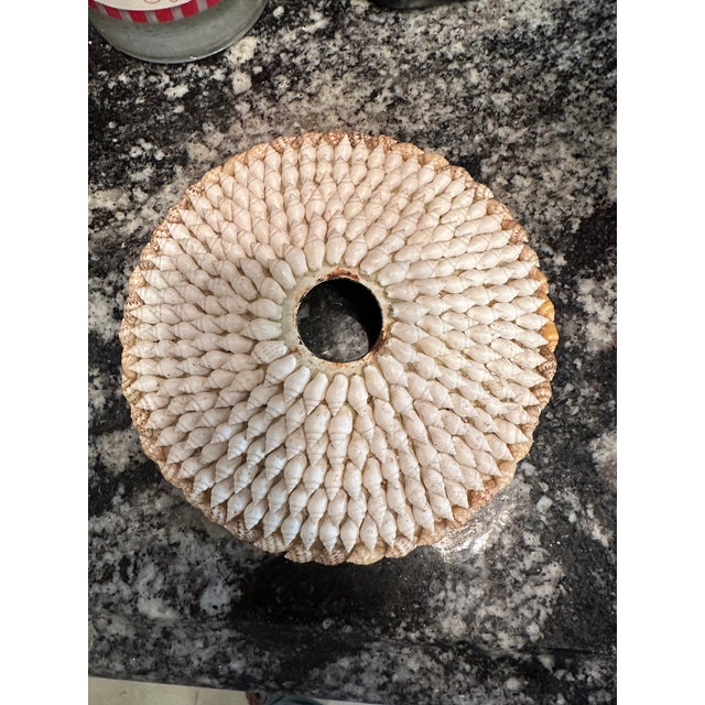 Vintage Shell Seashell Encrusted Coastal Palm Beach 12 Light Chandelier ...