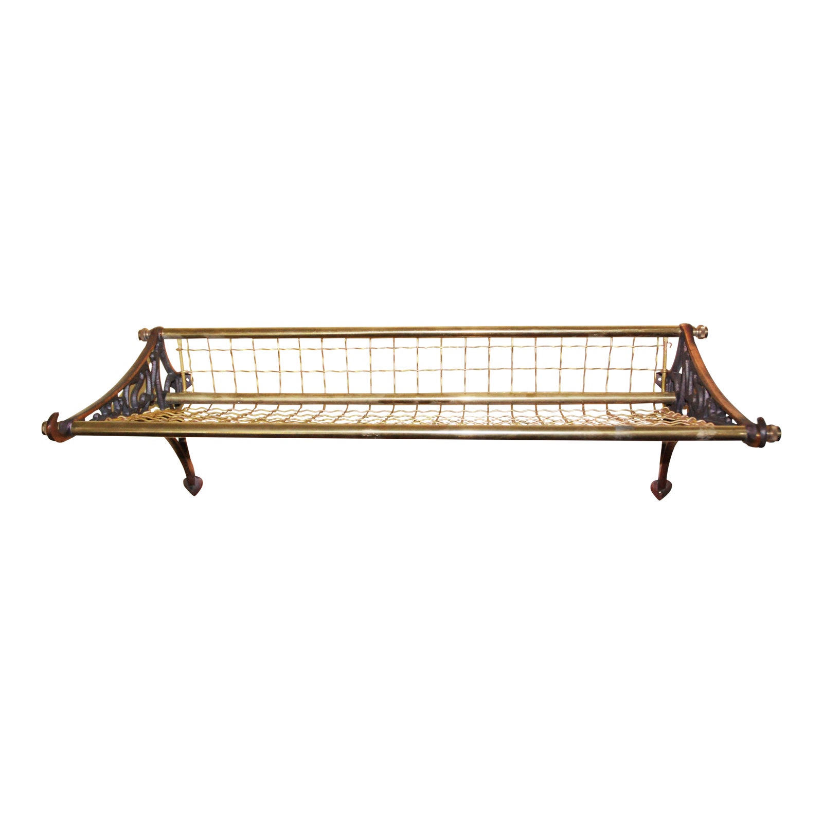 Vintage Pullman Railroad Brass Luggage Rack | Chairish