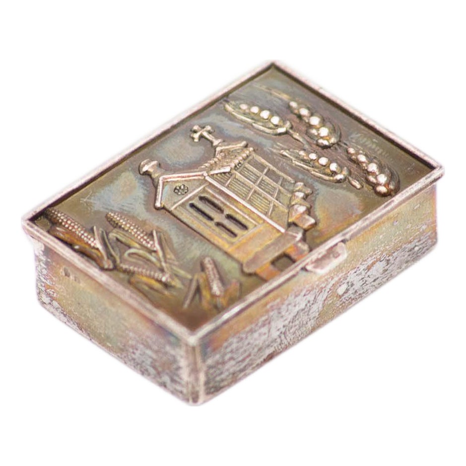 Rectangular Silver Pill Box | Chairish