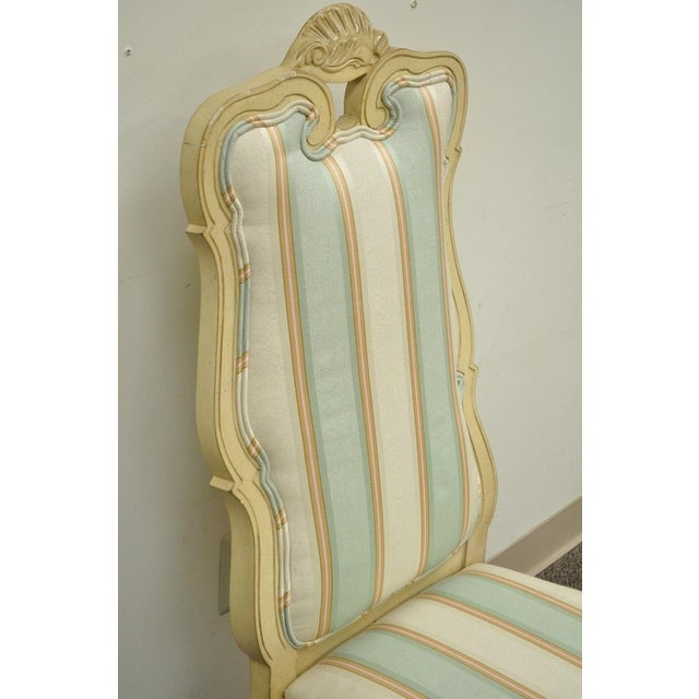 Vintage Swedish Rococo French Style Shell Carved Cream Painted Side ...