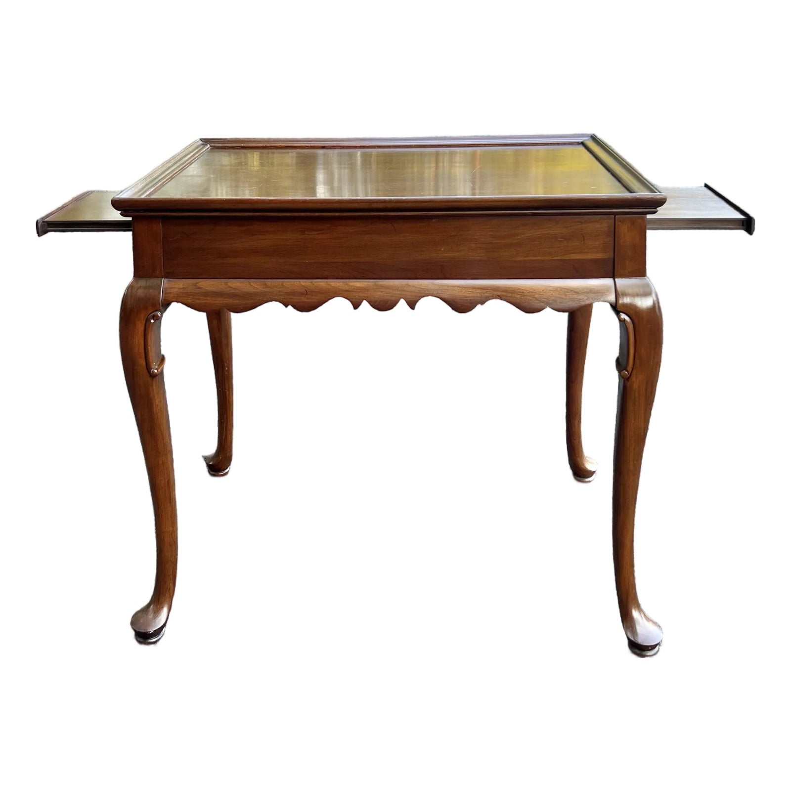 Ethan Allen Georgian Court Cherry Tea Table | Chairish