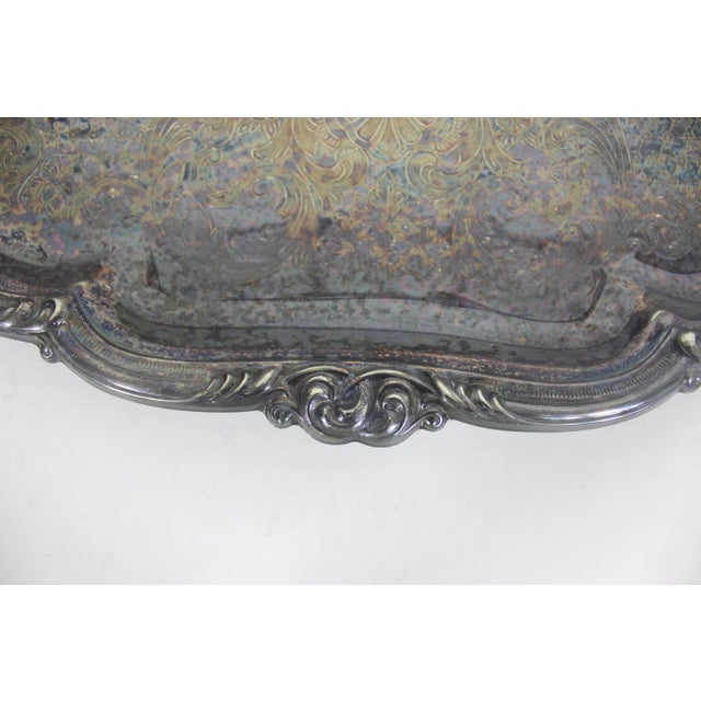 Early 20th Century Large Silver Plated Butler’s Tray With Ornate ...
