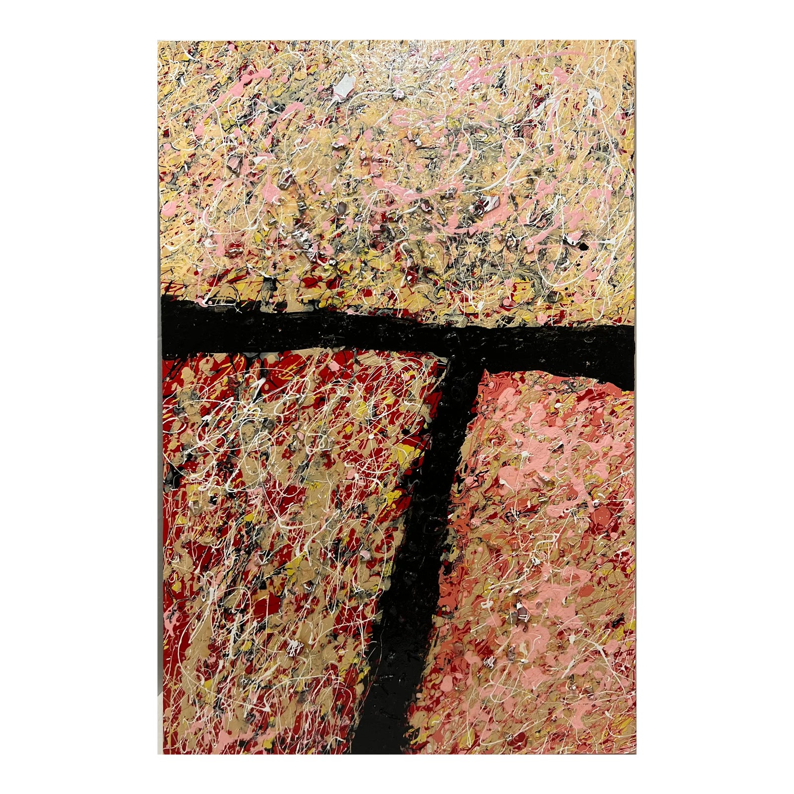 Abstract Expressionist Splatter Painting | Chairish