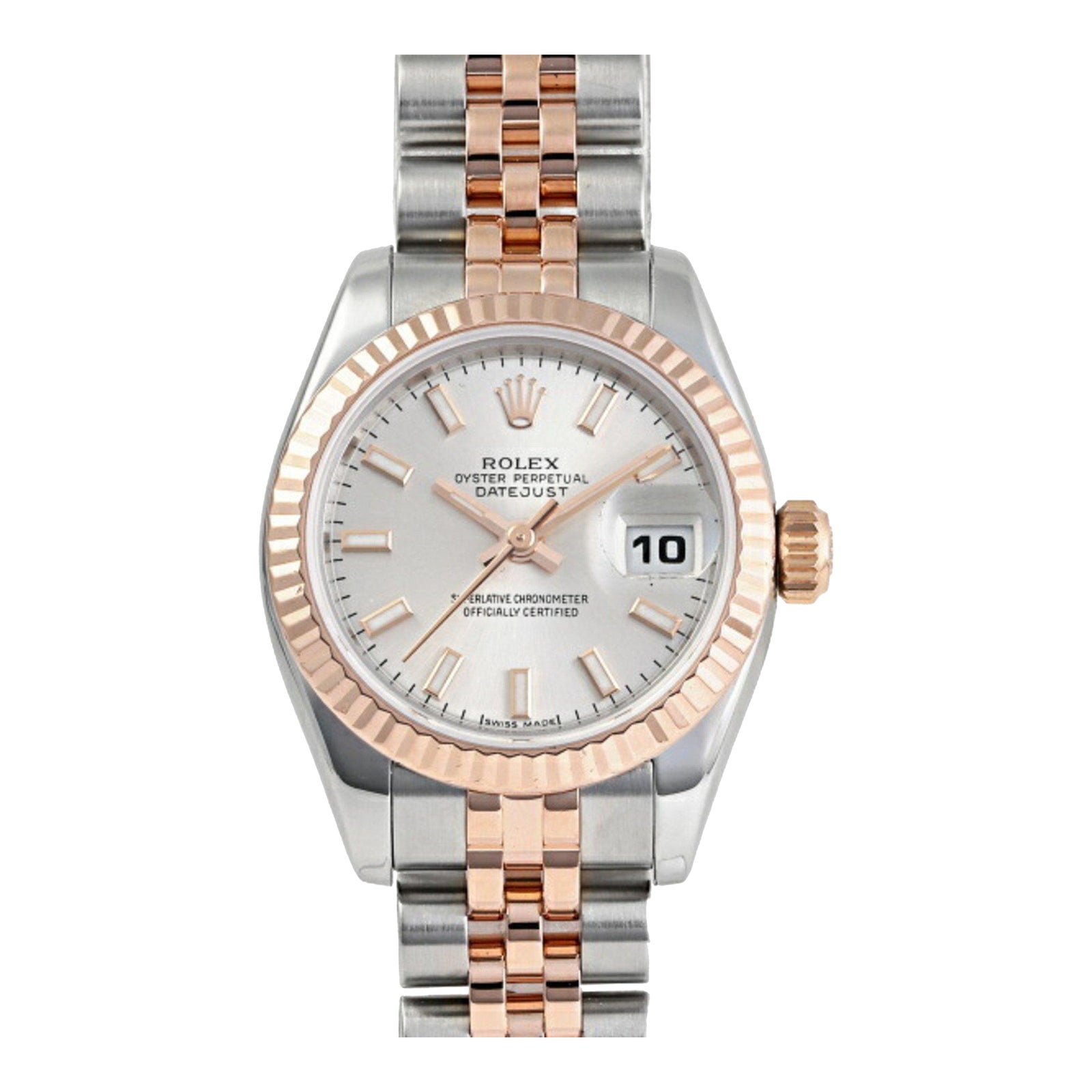 Rolex Datejust 179171 Silver Bar Dial Watch Ladies | Chairish