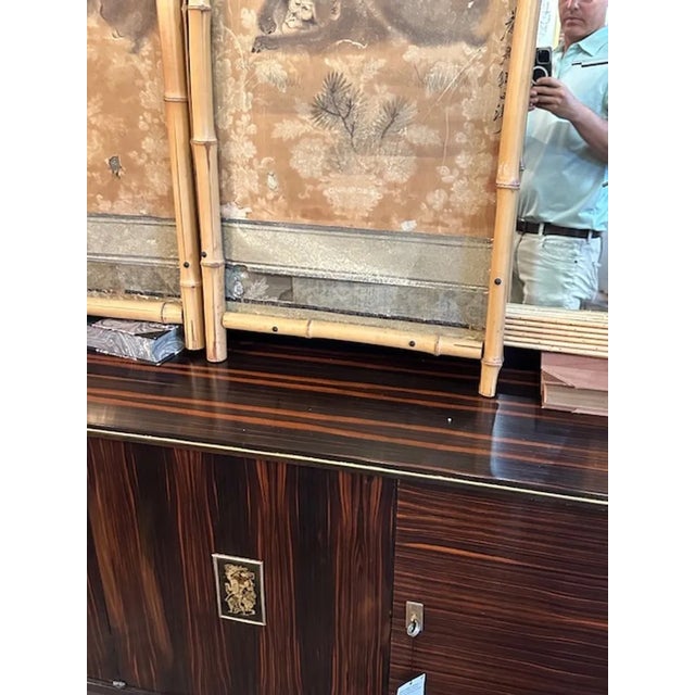 Set of Four Vintage Italian Panels of Monkeys in Bamboo Frames | Chairish