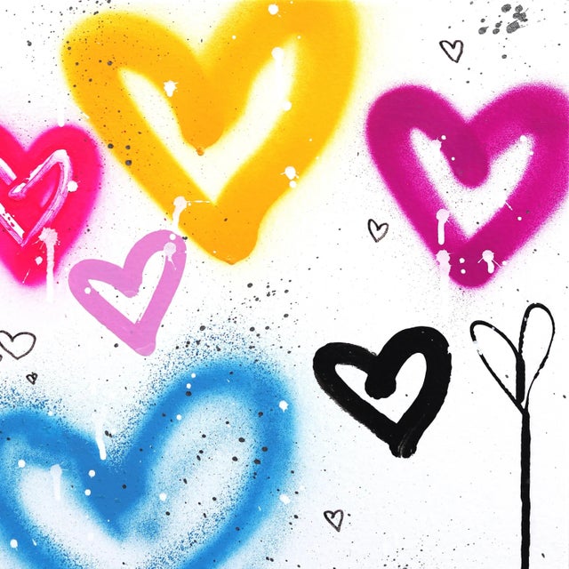 Colorful Playful Graffiti Painting Street Art "Heart Heaven" Original ...