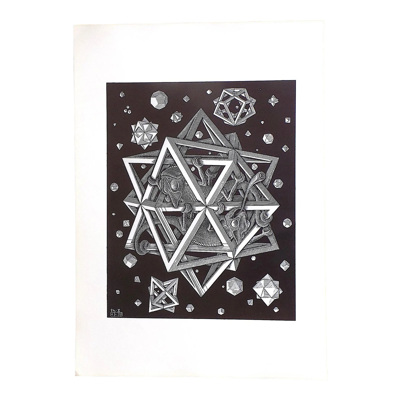 Vintage 20th Century Signed/Dated M. C. Escher Lithograph - "Stars ...