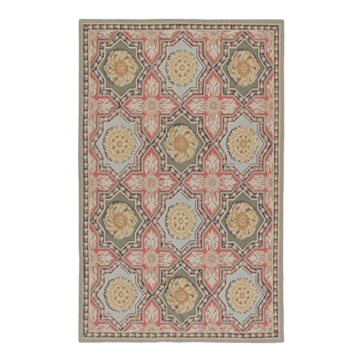 1980s Rug & Kilim’s Aubusson Style Flatweave With Medallions and Floral ...