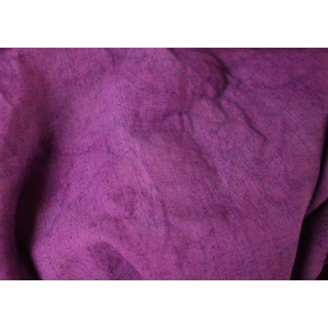 Dyed French Antique Linen Sheet Fabric Bright Vibrant Purple Upholstery ...