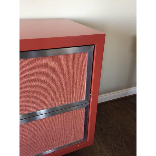 Custom Modern Red Credenza | Chairish