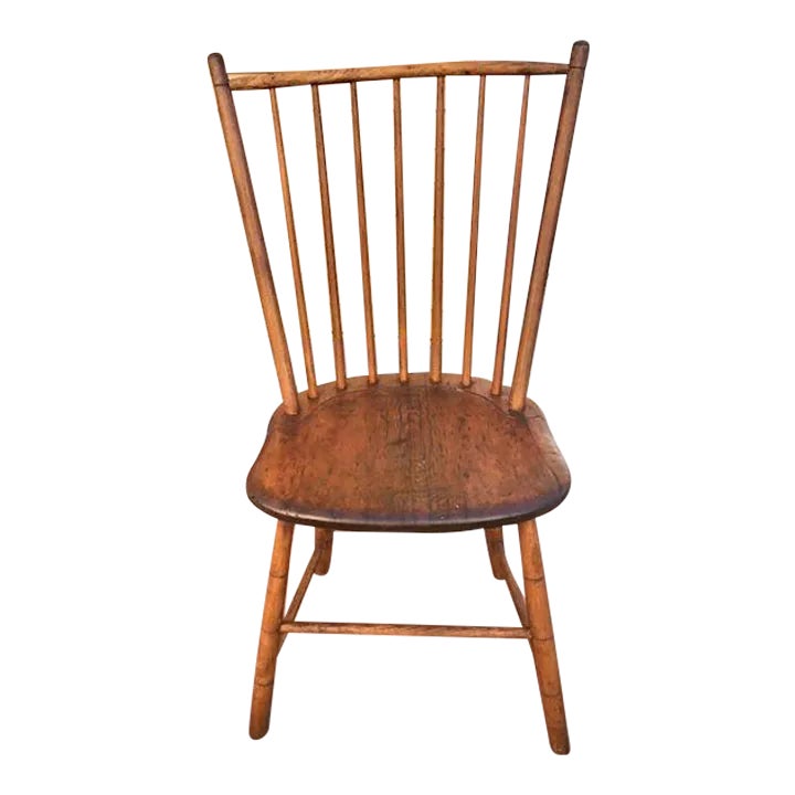 Early 19th Century Antique American Rod Back Windsor Side Chair | Chairish