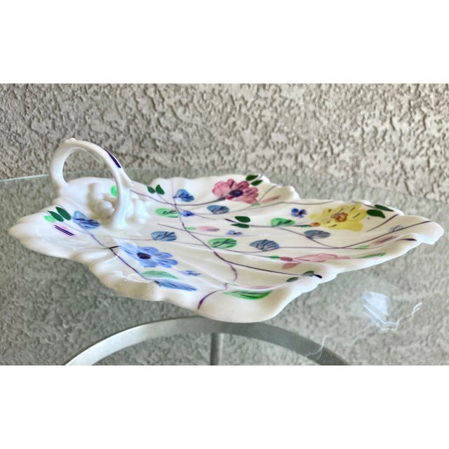 1930s Blue Ridge Southern Potteries Maple Leaf Trompe l'Oeil Relish ...