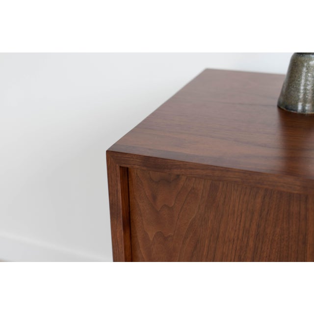 Handmade Walnut Mid Century Modern Inspired Media Console - Oslo | Chairish