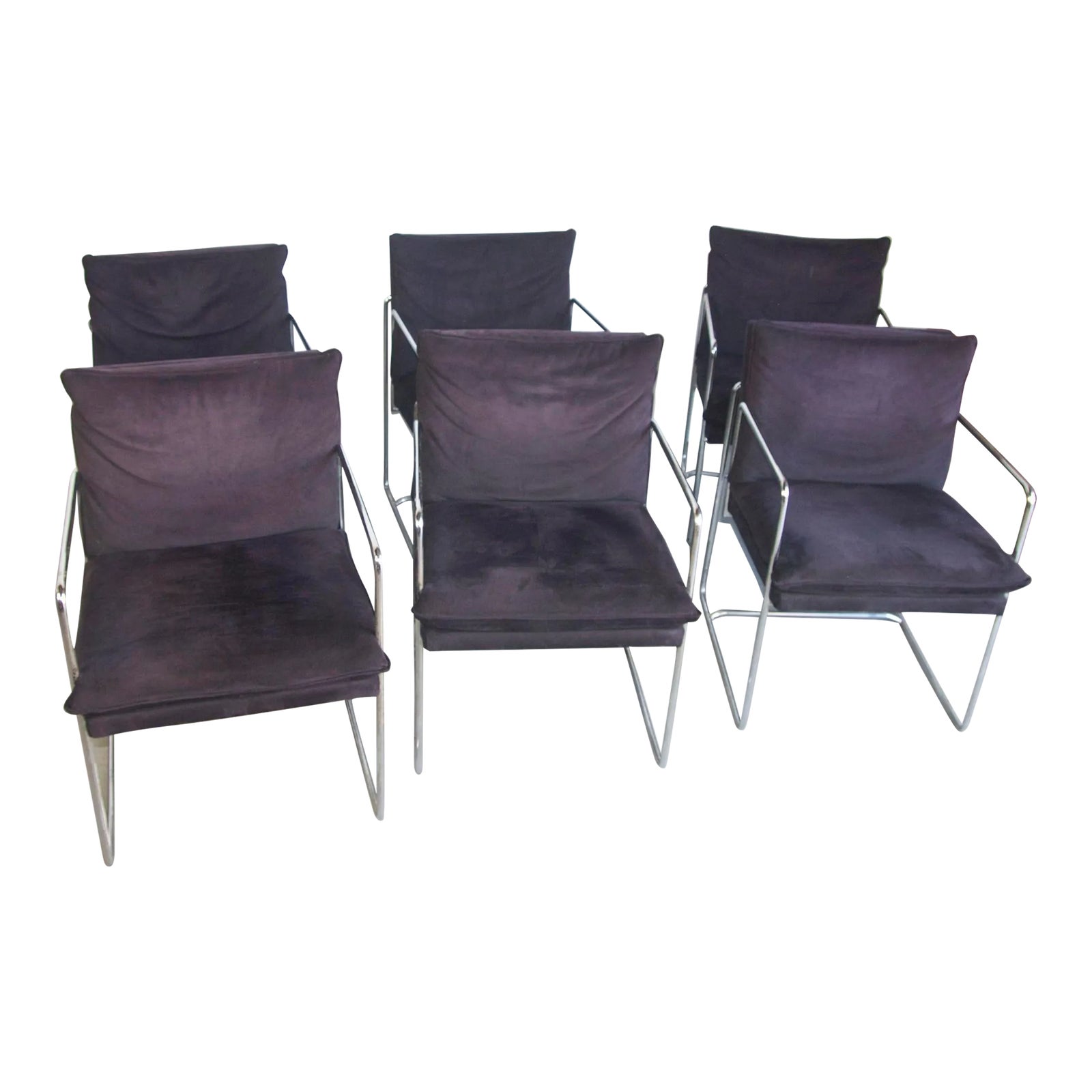 1970s Chrome Dining Chairs Designed by Stephen D Sherman for Tulip Inc ...