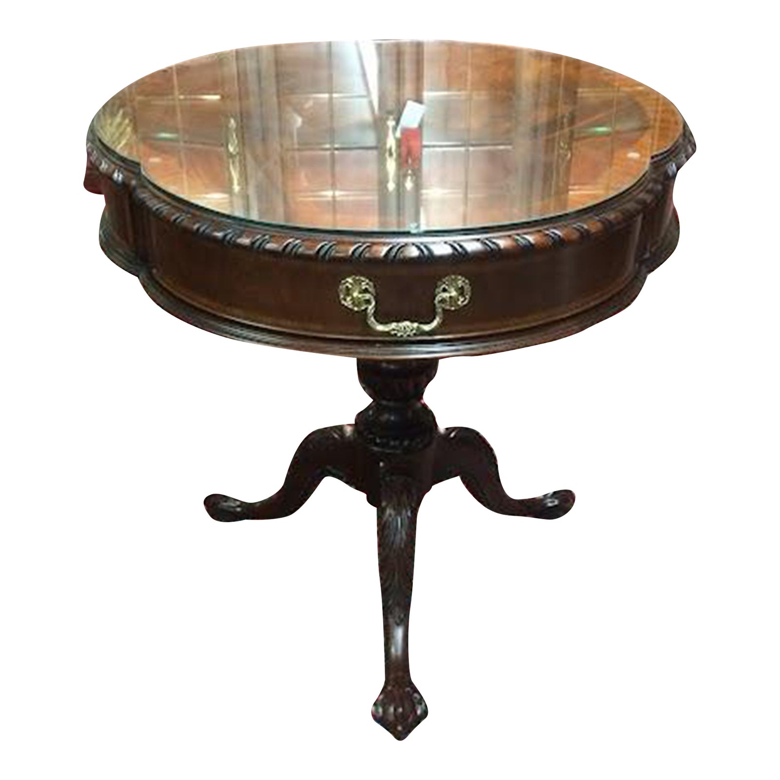 Vintage Center Table, Mahogany Drum Table, Henkel Harris Furniture ...