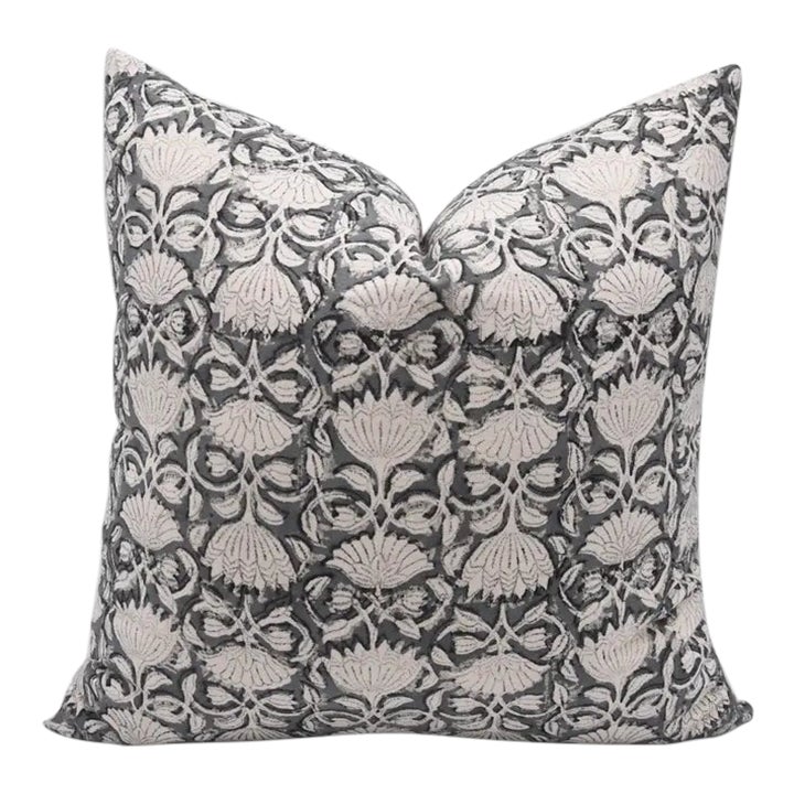 Fabdivine Floral Block Print Pillow Cover 16x16 Inch Duck Canvas-Ulta ...