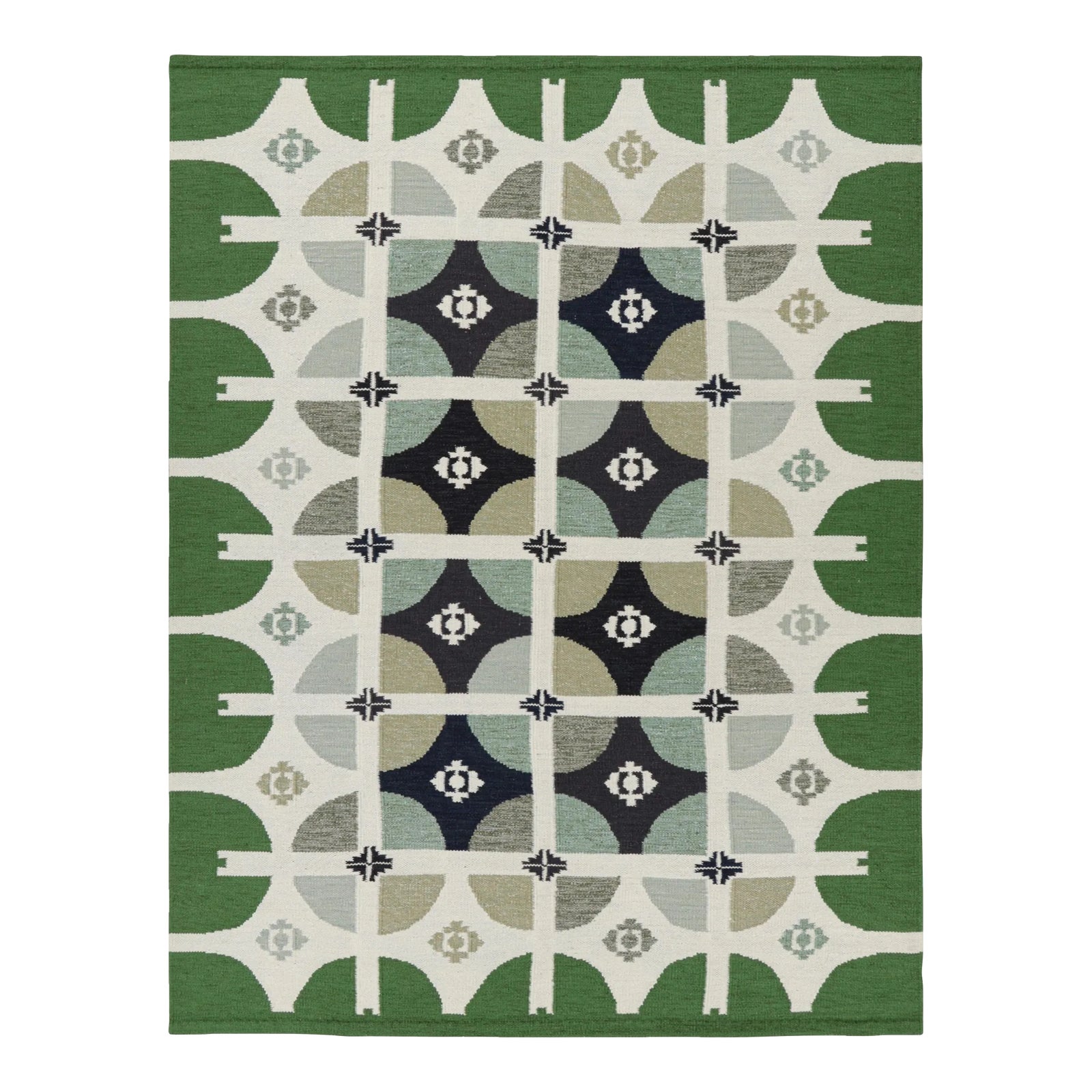 Rug & Kilim’s Scandinavian Style Rug With Colorful Geometric Patterns ...
