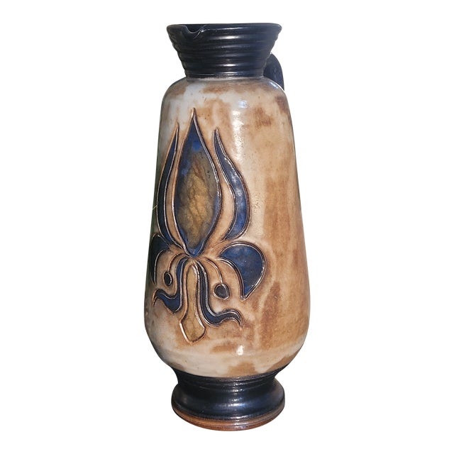 Roger Guerin Art Deco Large Stoneware Pitcher | Chairish