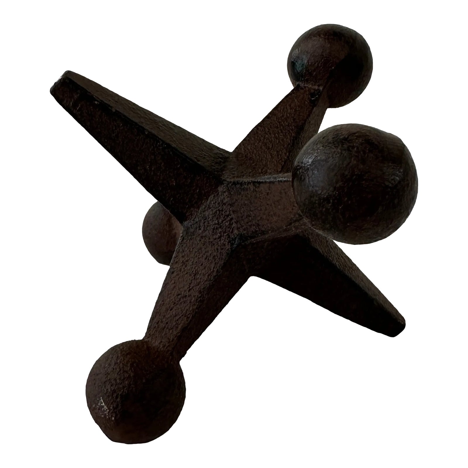 Mid Century Jack Cast Iron Paperweight | Chairish