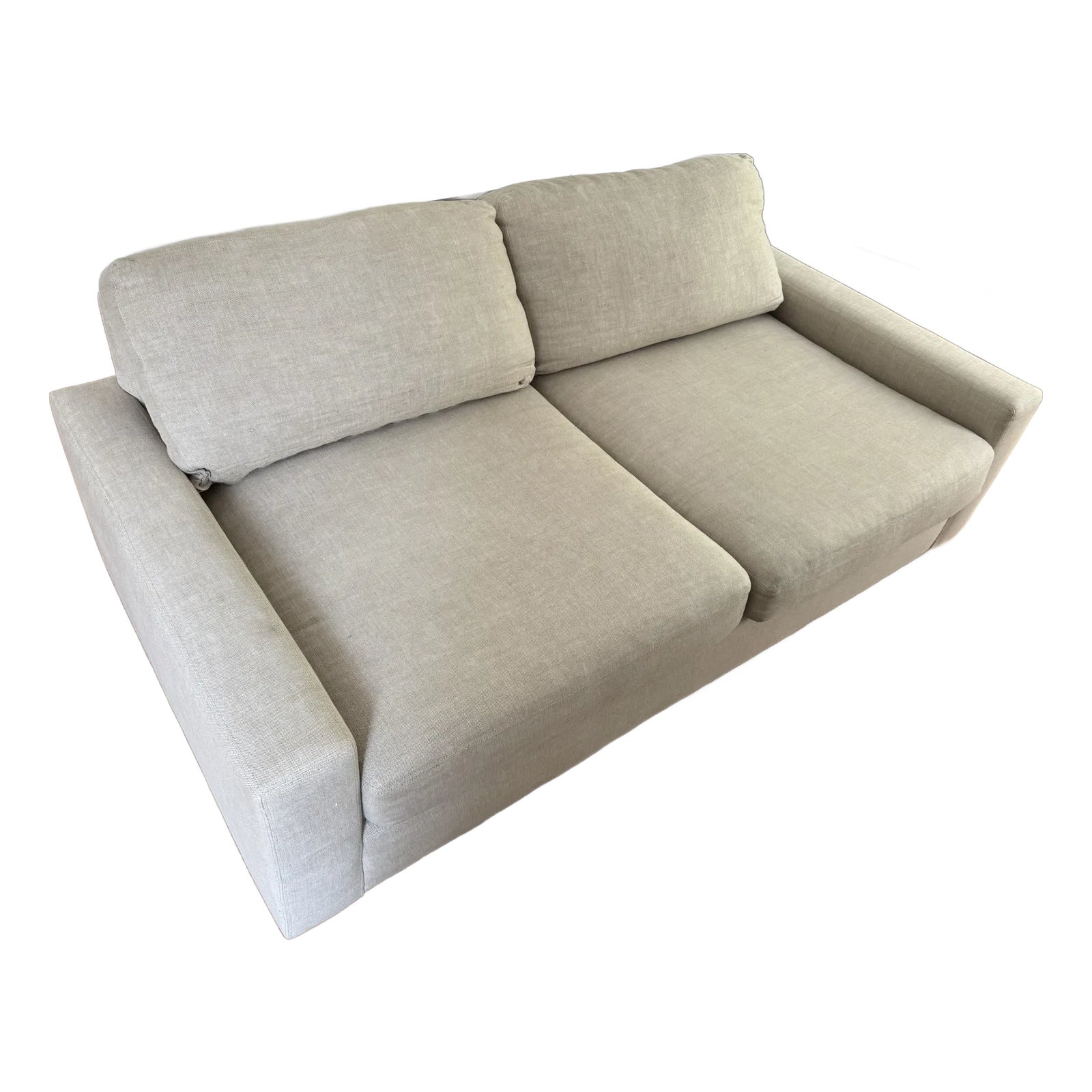 Restoration Hardware Maxwell Linen Sofa | Chairish