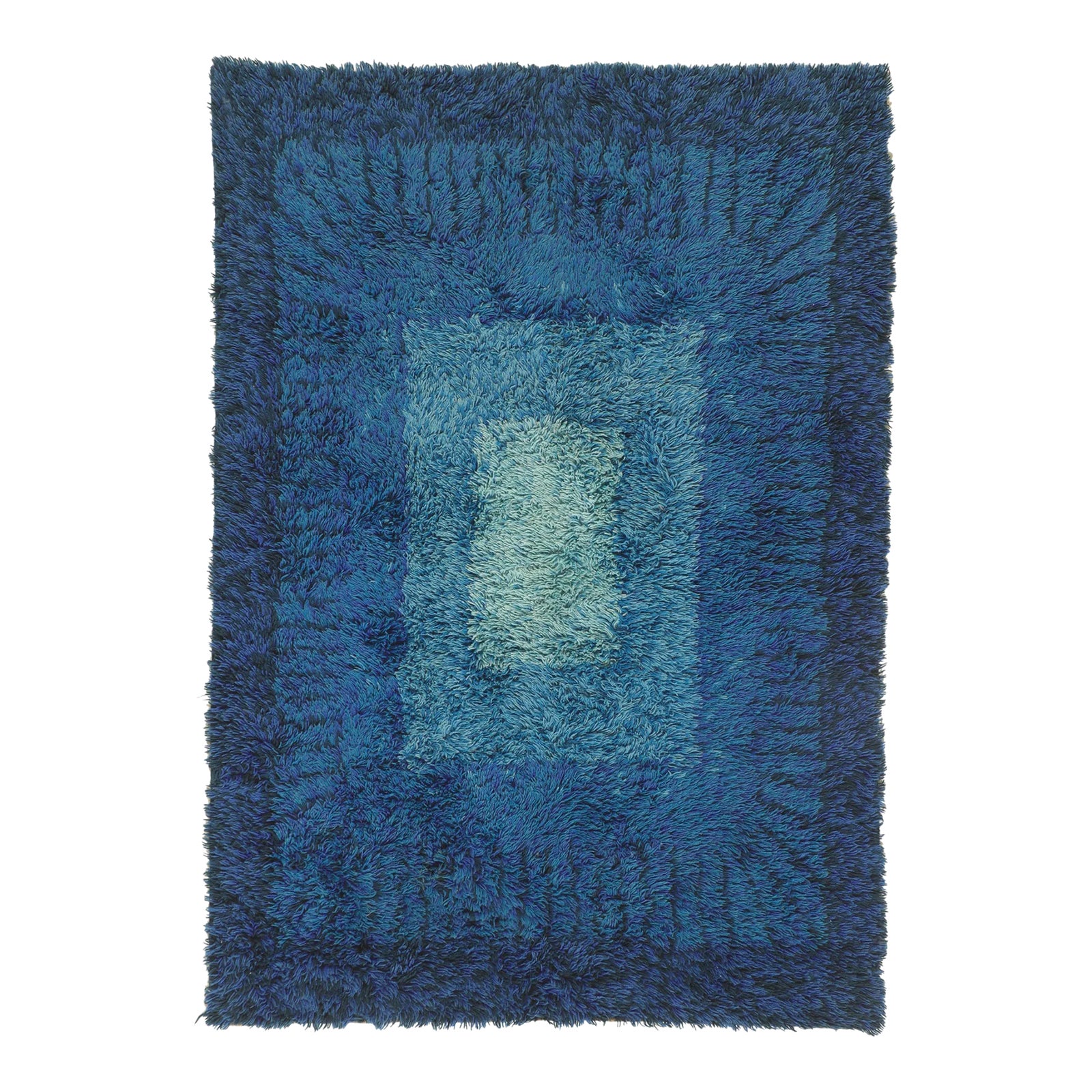 Mid 20th Century Vintage Swedish Rya Rug, 4'5 X 6'2 | Chairish