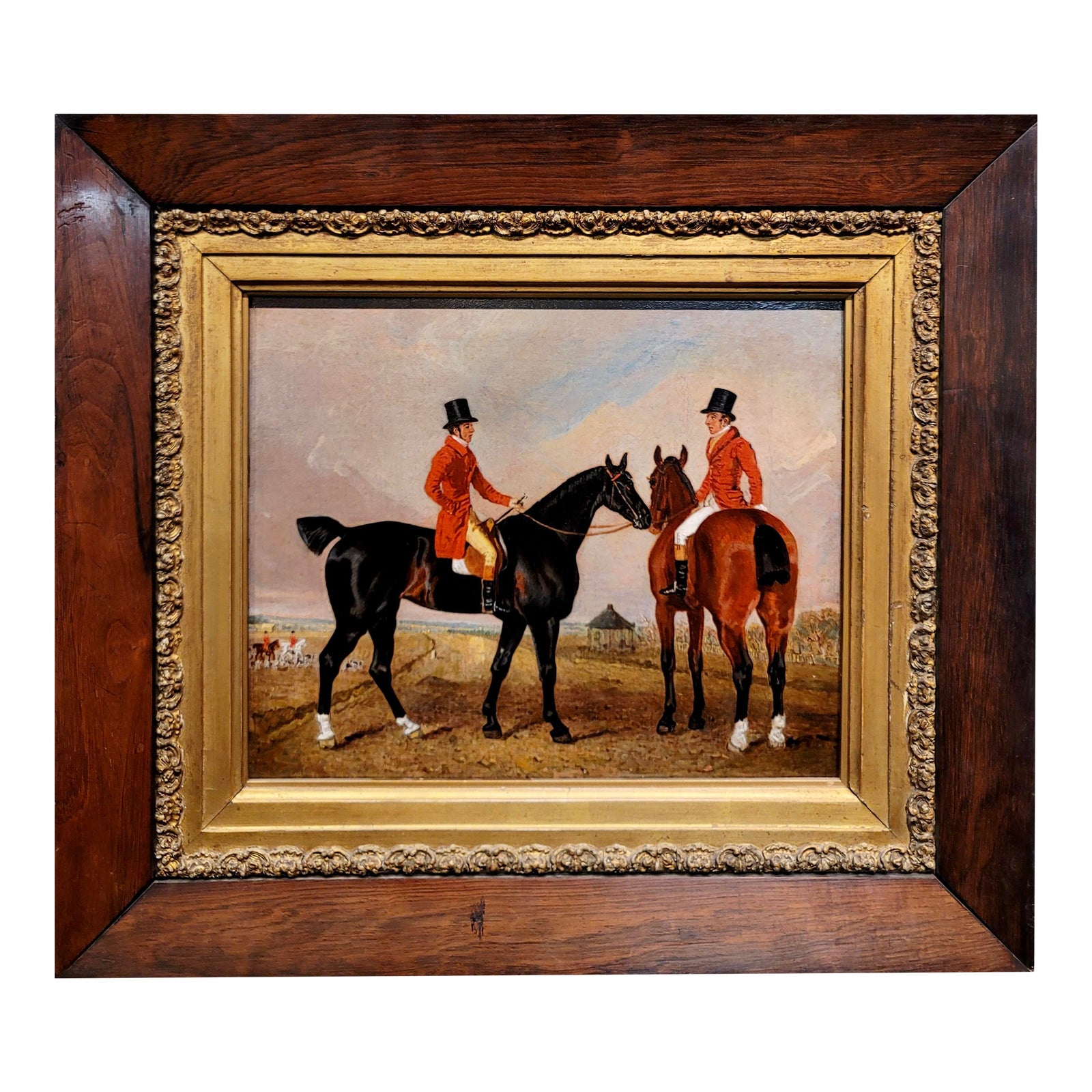Benjamin Marshall -Red Coat Fox Hunters on Horseback-18th Century Oil ...