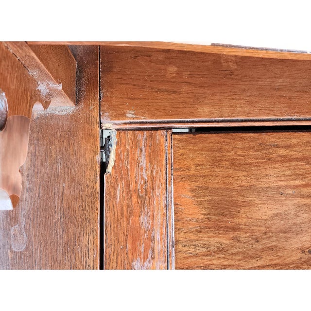 Vintage Solid Oak Colonial Style Lift Top Mudroom Hallway Bench Seat ...