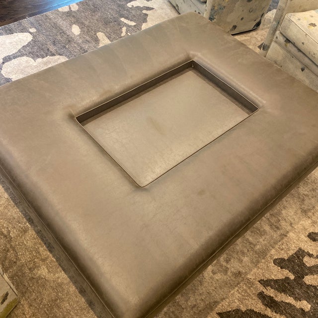 Leatherette Custom Coffee Table | Chairish