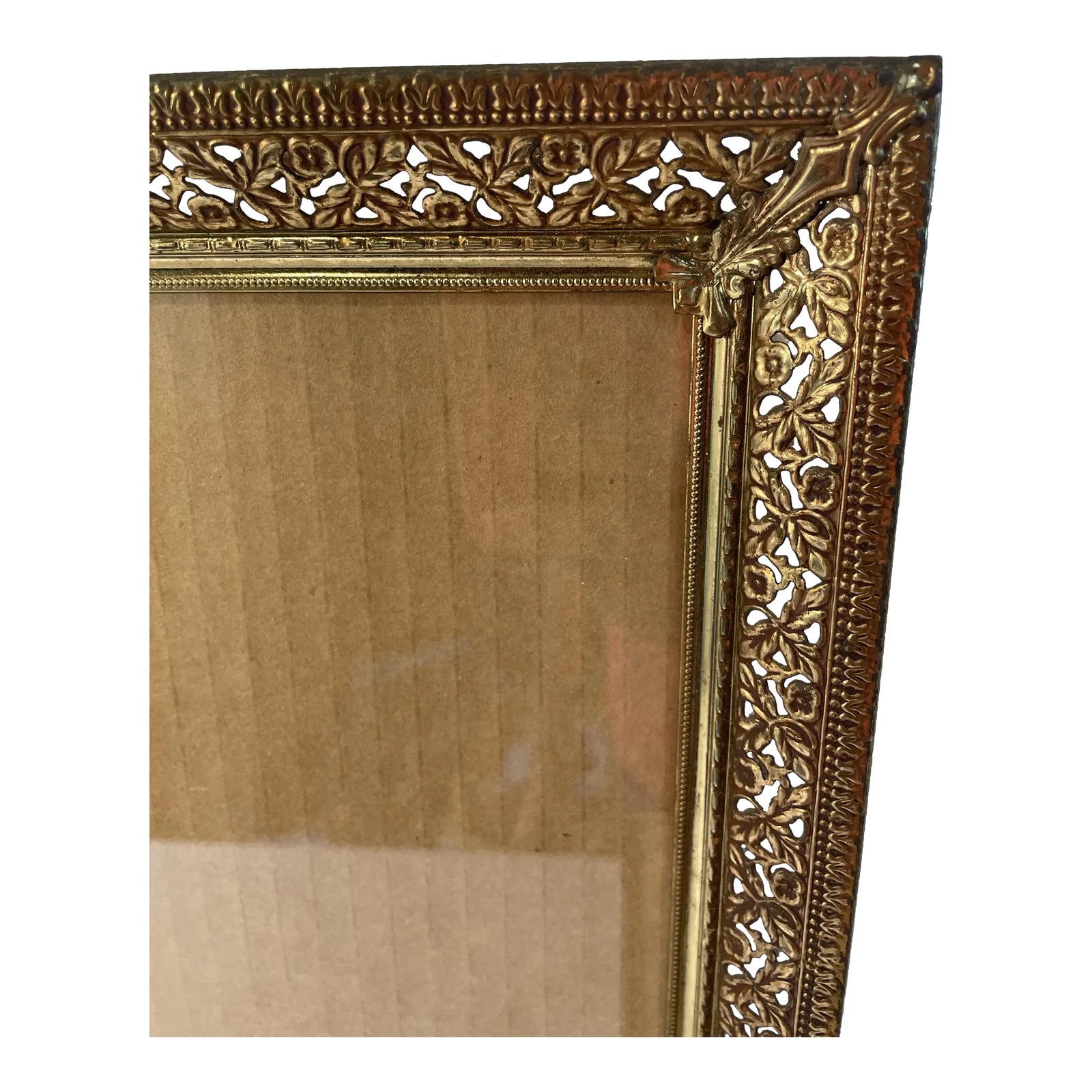Vintage Filigree Gold Metal Frame | Chairish
