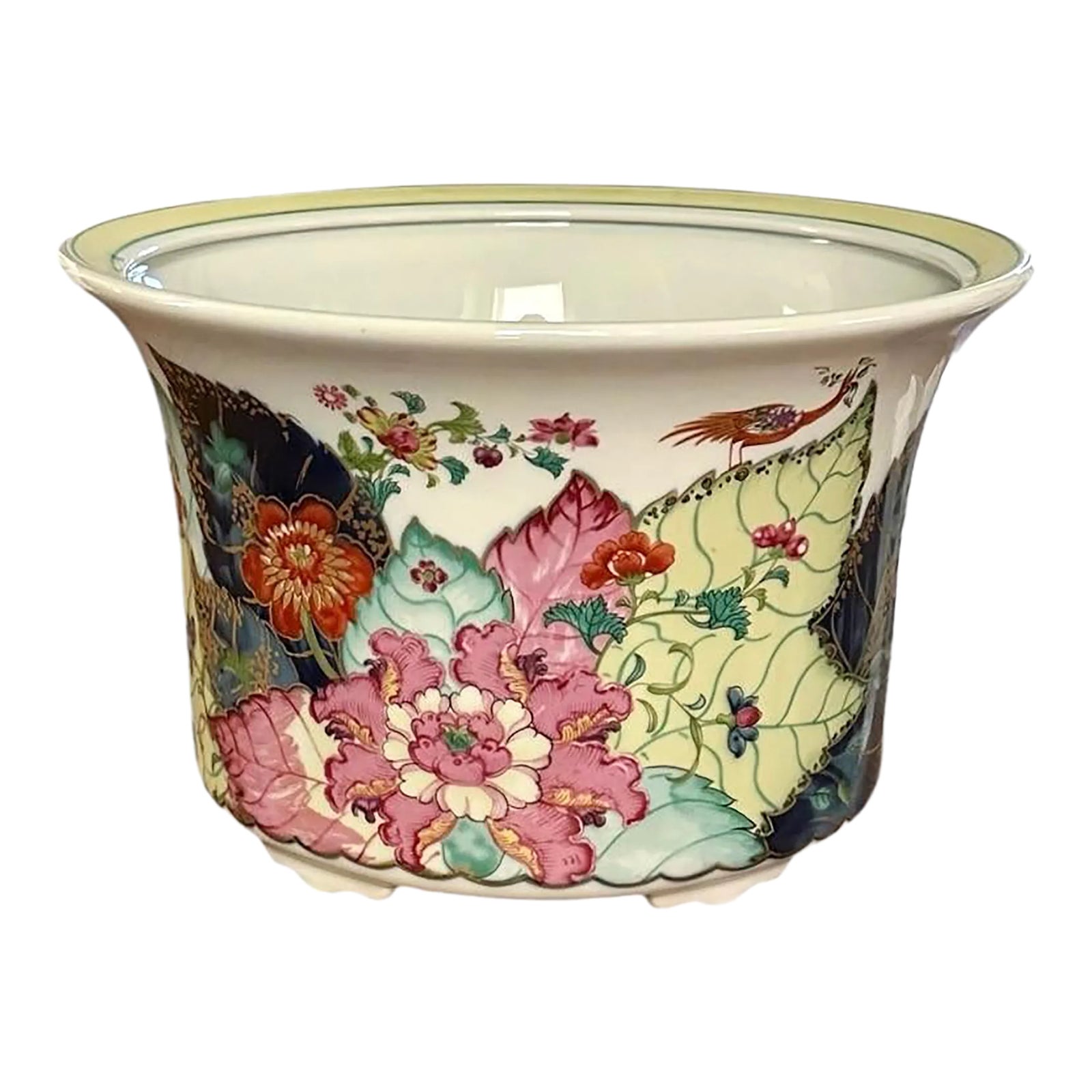 Mottahedeh Large Tobacco Leaf Cachepot / Cache Pot / Jardiniere ...