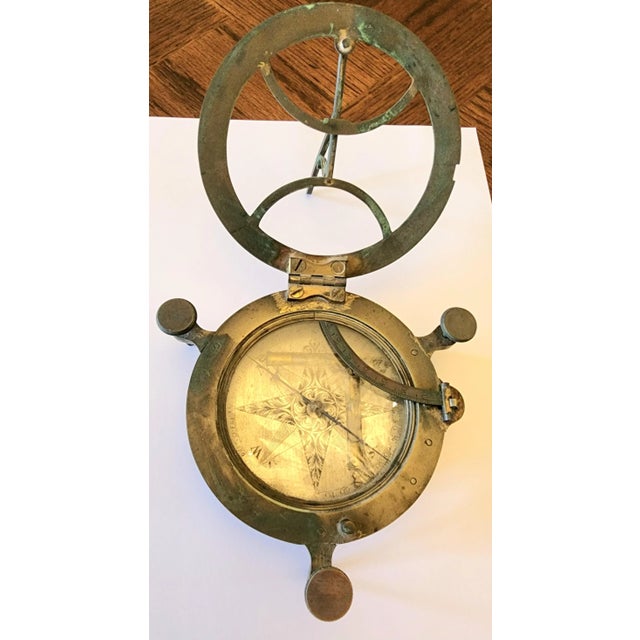 Adam's, London, 18th Century Antique Brass Compass/Sundial, Circa 1745 ...