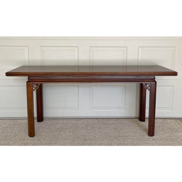 1950s Henredon Vintage Chinoiserie Console Convertible Table | Chairish