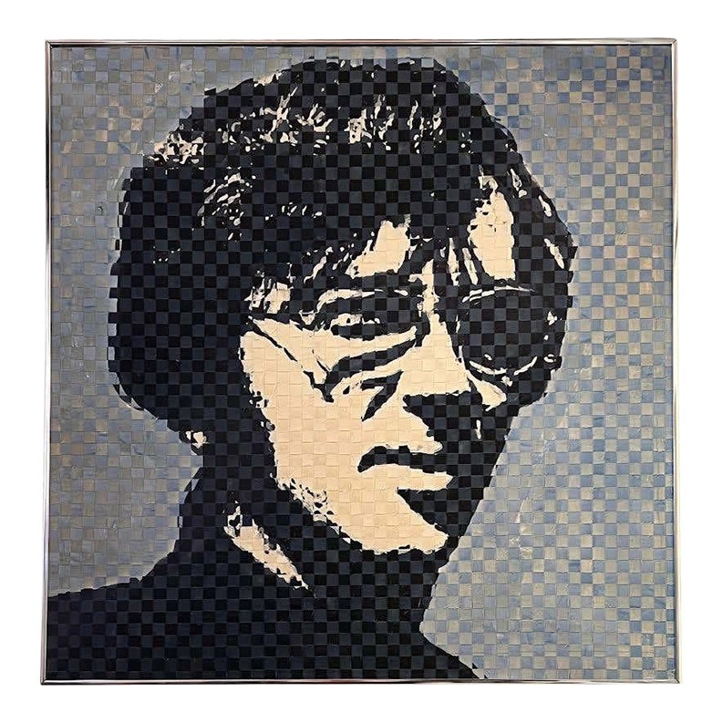 Blue Self Portrait Fabric Weaving #1 by Richard Proctor | Chairish