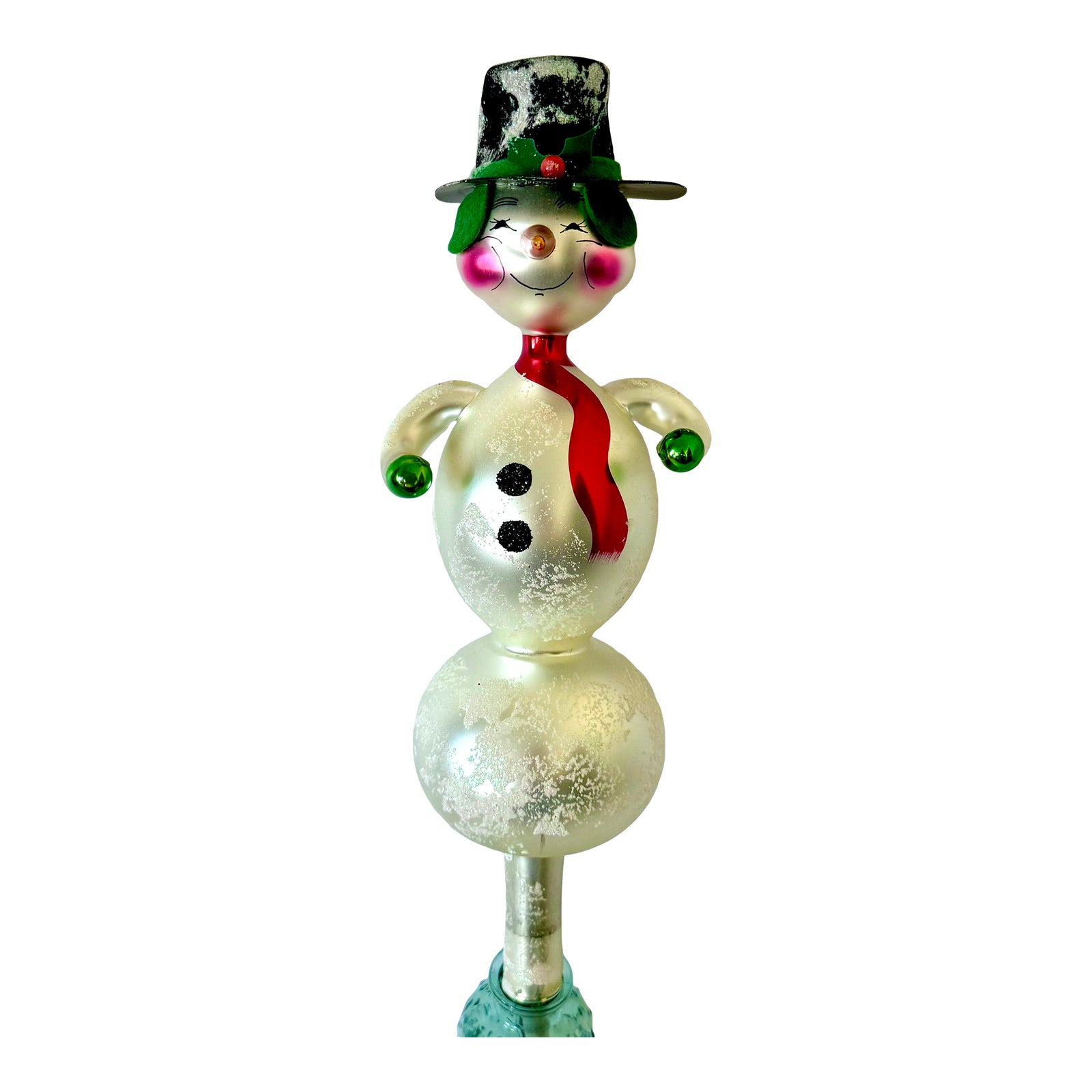 Rare 1995 Christopher Radko "Italian Ice" Snowman Christmas Tree Topper ...