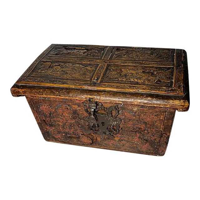 17th Century Spanish Colonial Wood Box | Chairish