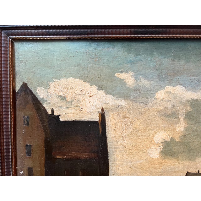 James Bourlet Framed English Impressionistic Oil Painting | Chairish