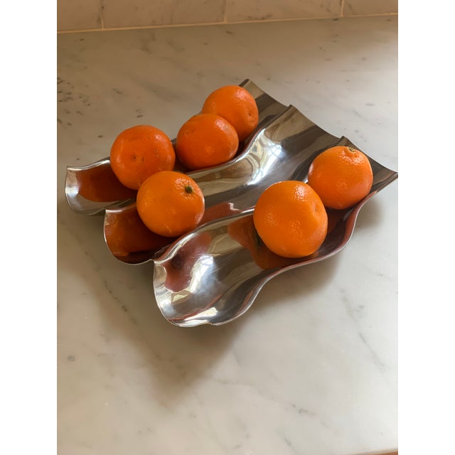 1970s Sergio Asti for Icm Italy Silver Boca Fruit Bowl | Chairish